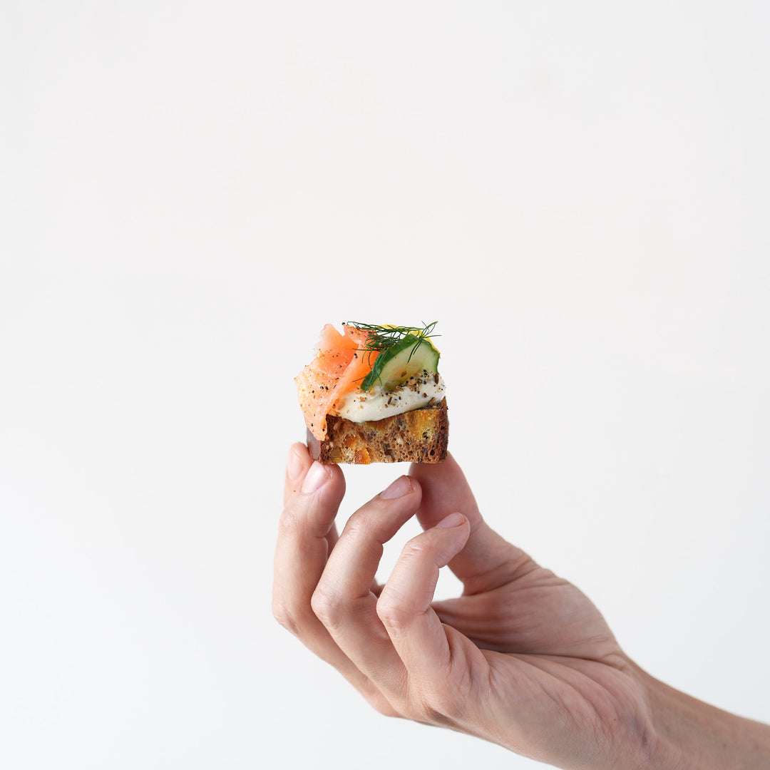 Cured Salmon & Toast – DERU CATERING